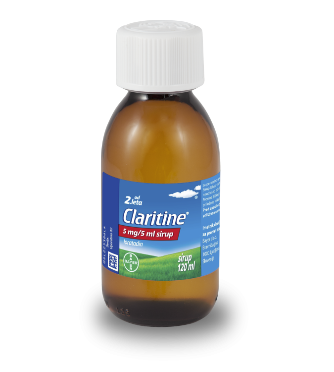 Claritine 5mg/5mL, sirup, 120mL - GORIŠKA LEKARNA Nova Gorica